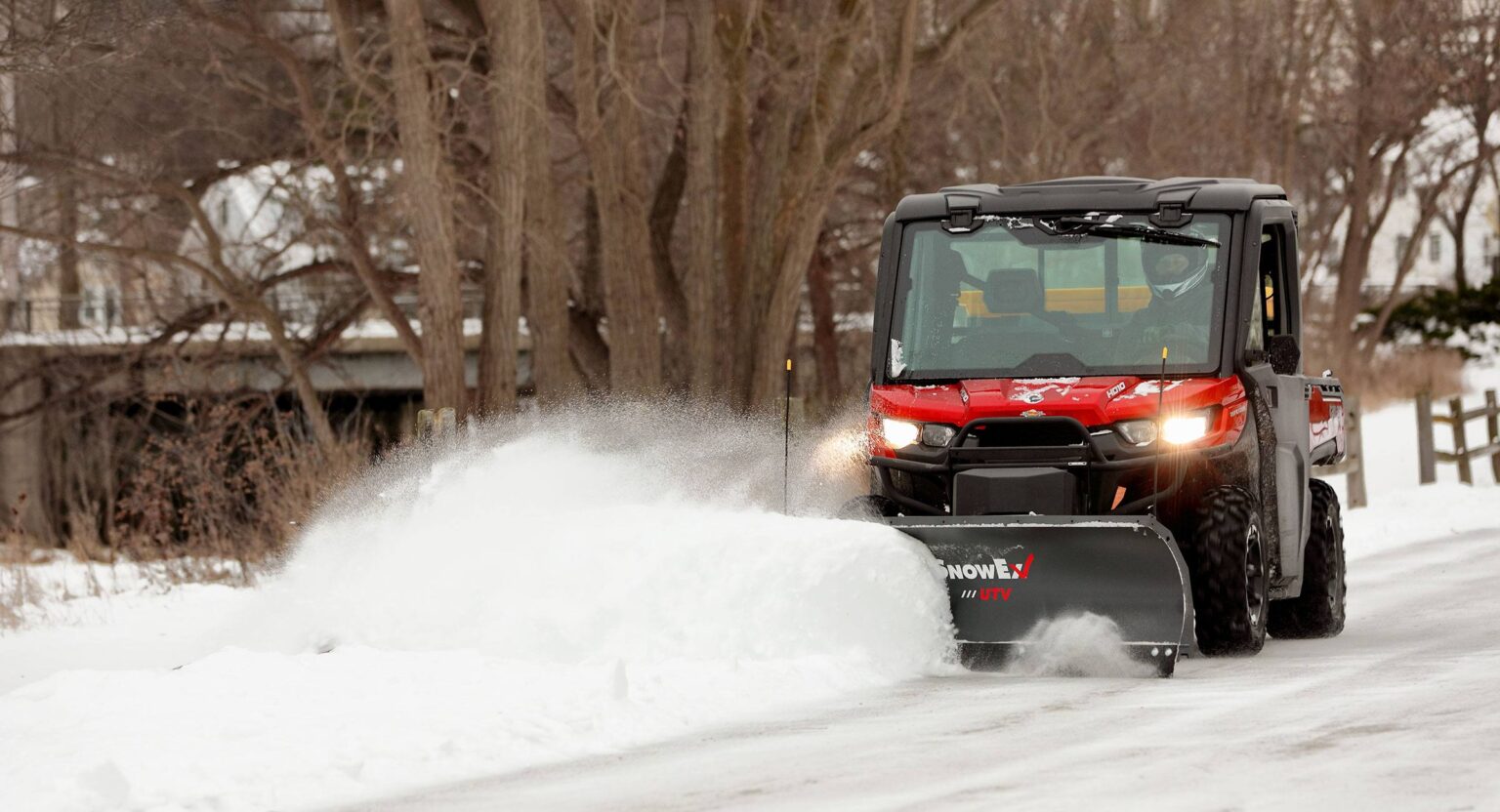 Heavy-Duty UTV Straight Blade Plow | SnowEx®