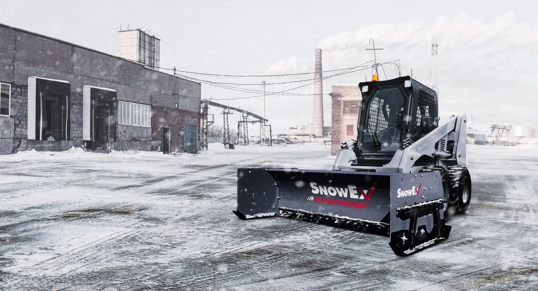 Skid-Steer Snow Plows | Straight Blade Attachments | SnowEx®